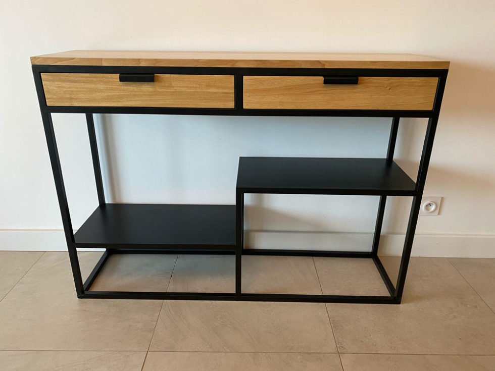 Console Acier/bois 120cm - Atelier DOP